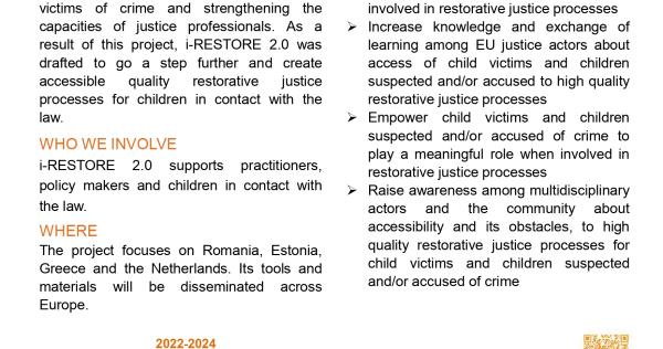 Child and youth friendly restorative justice | Terre des hommes | Fundatia Terre des hommes Elvetia